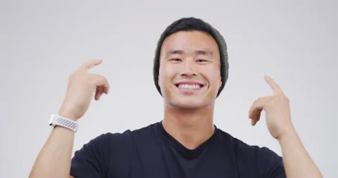 Portrait of funny Asian man dancing, doi... | Stock Video | Pond5