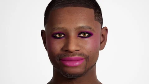 Portrait, gay man isolated on studio bac... | Stock Video | Pond5