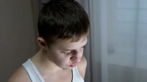 Portrait of a Guilty, Talking Child, Loo... | Stock Video | Pond5