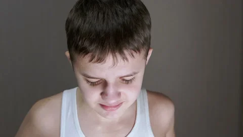 Portrait of a Guilty, Talking Child, Loo... | Stock Video | Pond5