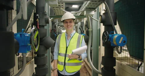 Portrait handsome Caucasian civil engine... | Stock Video | Pond5