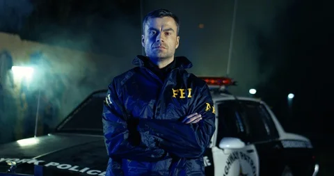 Portrait of handsome Caucasian FBI agent... | Stock Video | Pond5