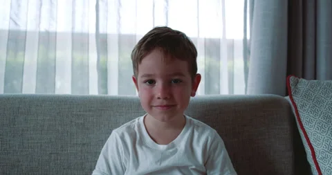 Portrait Handsome child, smiling child l... | Stock Video | Pond5