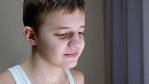 Portrait of a Handsome Smiling Guilty Ch... | Stock Video | Pond5