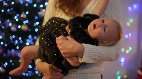 Portrait of happy calm baby girl lying o... | Stock Video | Pond5