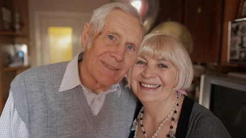 Portrait of a happy grandfather and gran... | Stock Video | Pond5