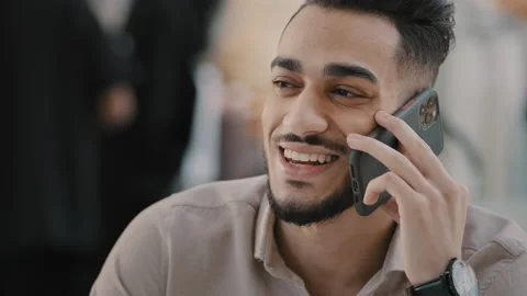 Portrait of happy laughing young arabic ... | Stock Video | Pond5