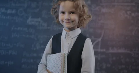 Portrait of happy little boy prodigy chi... | Stock Video | Pond5