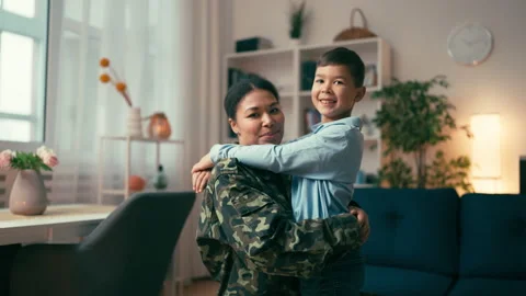 Portrait of happy military African Ameri... | Stock Video | Pond5
