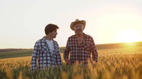 Portrait of happy old father and son wit... | Stock Video | Pond5