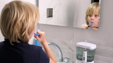 Portrait happy smiling child kid boy bru... | Stock Video | Pond5