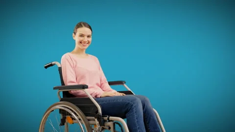 Portrait of happy young woman with disab... | Stock Video | Pond5