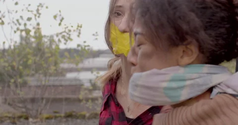 Portrait of impulsive women with their m... | Stock Video | Pond5