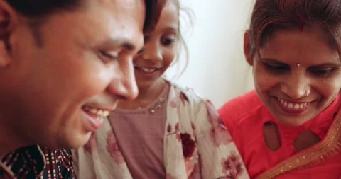 Portrait of an Indian parents with daugh... | Stock Video | Pond5