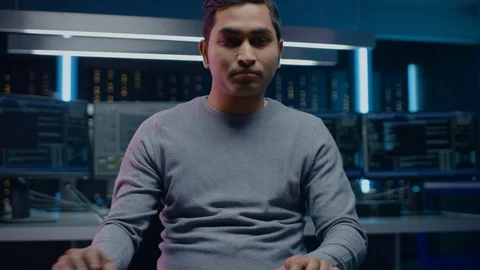 Portrait of Indian Software Developer Si... | Stock Video | Pond5