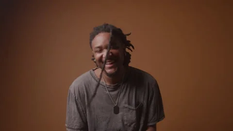 Portrait of a Laughing Man with Dreadloc... | Stock Video | Pond5