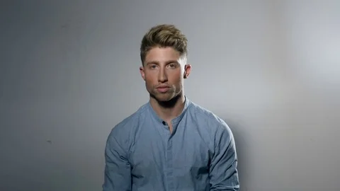 Portrait of a Male Model: Eye Rolling an... | Stock Video | Pond5
