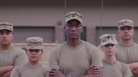 Portrait of a Military Sergeant and Mech... | Stock Video | Pond5