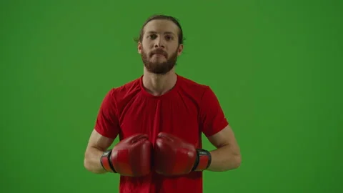 Portrait of Motivated Man Making Boxing ... | Stock Video | Pond5