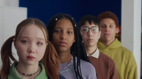 Portrait of Multiethnic Gen Z Girls and ... | Stock Video | Pond5