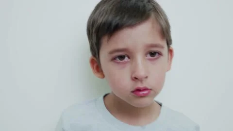 portrait of an offended child a five-yea... | Stock Video | Pond5