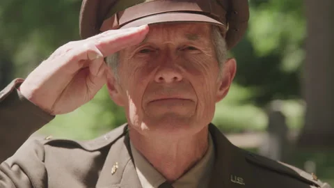 Portrait of an Older Military Veteran in... | Stock Video | Pond5