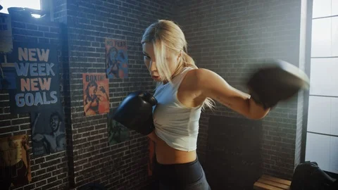 Portrait of Professional Female Fighter ... | Stock Video | Pond5