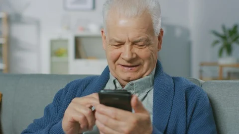 Portrait of Progressive Senior Man Sitti... | Stock Video | Pond5