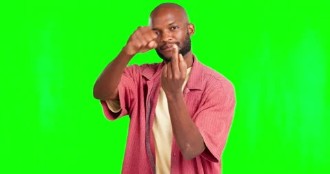 Portrait, rude and hand gesture with a b... | Stock Video | Pond5