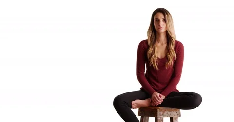 Portrait of sad millennial girl seated o... | Stock Video | Pond5