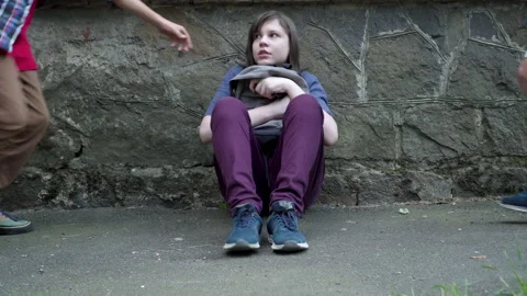 Portrait of scared plump boy sitting on ... | Stock Video | Pond5