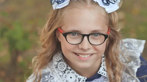Portrait of a smiling 13 year old girl w... | Stock Video | Pond5
