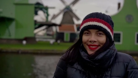 portrait of smiling dutch teen girl with... | Stock Video | Pond5