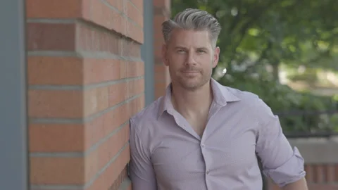 Portrait of a Smiling Silver Fox Leaning... | Stock Video | Pond5