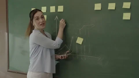 Portrait of teacher standing alone in cl... | Stock Video | Pond5