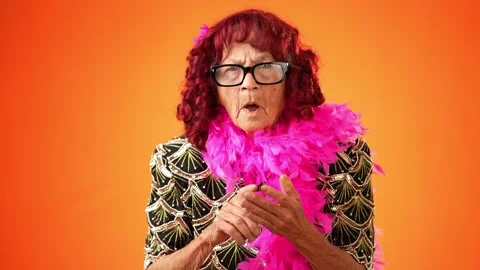 Portrait of toothless elderly senior old... | Stock Video | Pond5