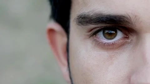 Portrait vision, eyes and zoom of beauty... | Stock Video | Pond5