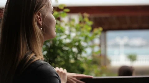 Portrait of a Young woman waiting for so... | Stock Video | Pond5