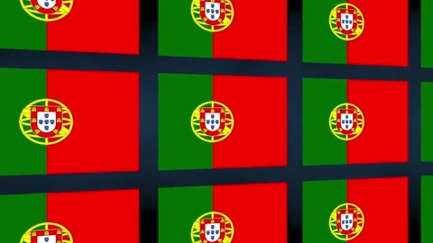Portugal Flag animation 3d, National Fla... | Stock Video | Pond5