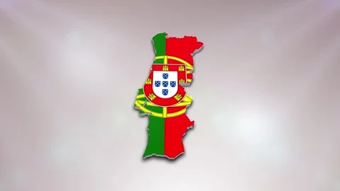 Portugal Flag on Map | Stock Video | Pond5