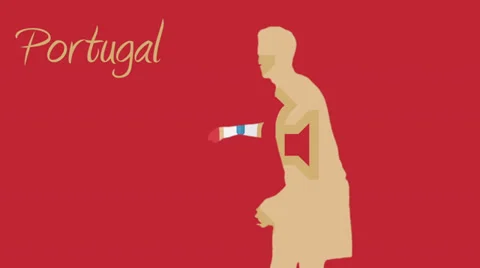 Portugal world cup football animation wi... | Stock Video | Pond5
