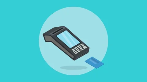 Pos machine payment process with receipt... | Stock Video | Pond5