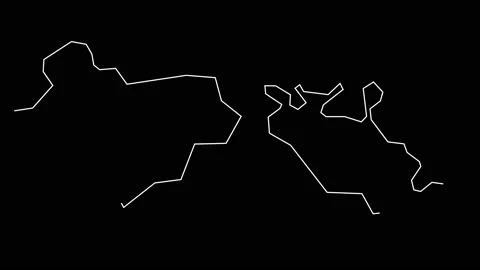 Posavina Canton map outline animation | Stock Video | Pond5