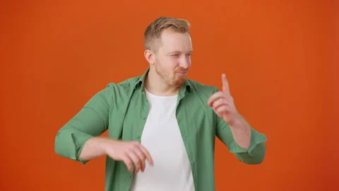 Positive man dancing in dance studio on ... | Stock Video | Pond5