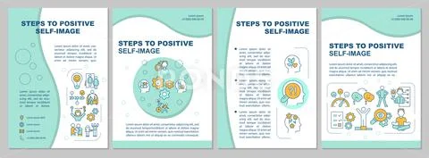 Positive self-image guide brochure template: Graphic #165668597