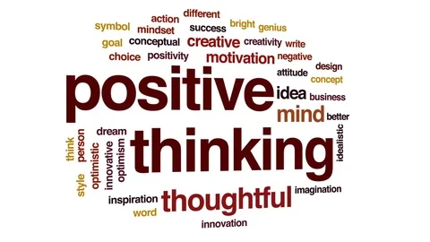 Positive thinking animated word cloud, t... | Stock Video | Pond5