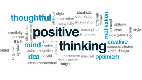 Positive thinking animated word cloud, t... | Stock Video | Pond5