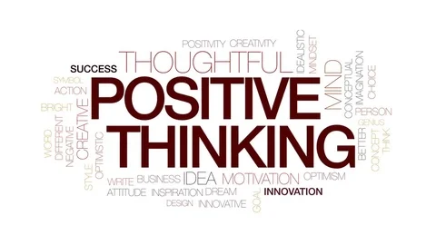 Positive thinking animated word cloud, t... | Stock Video | Pond5