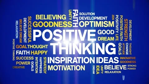 Positive Thinking animated word cloud,de... | Stock Video | Pond5