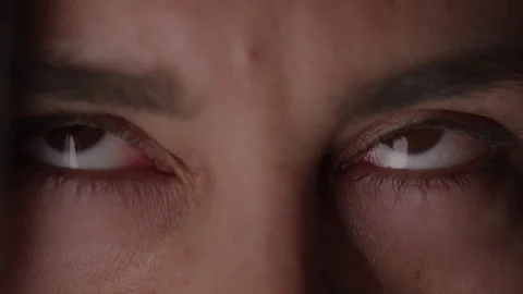 Possessed Woman's Brown Eyes | Stock Video | Pond5